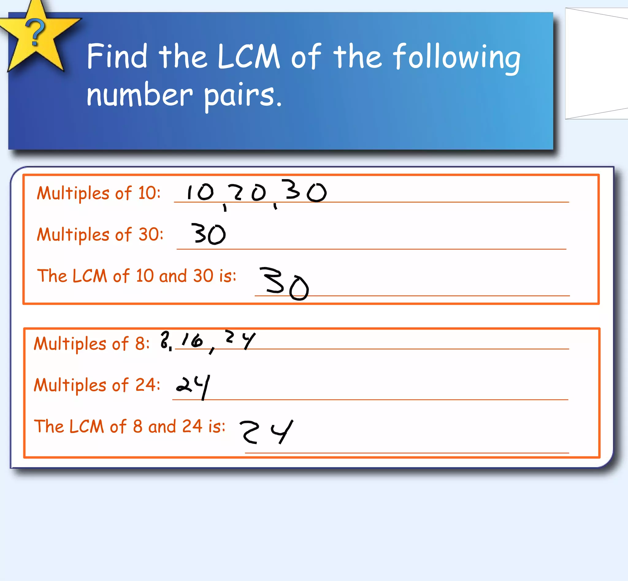 Ch. 5.1 - Least Common Multiple | PPT
