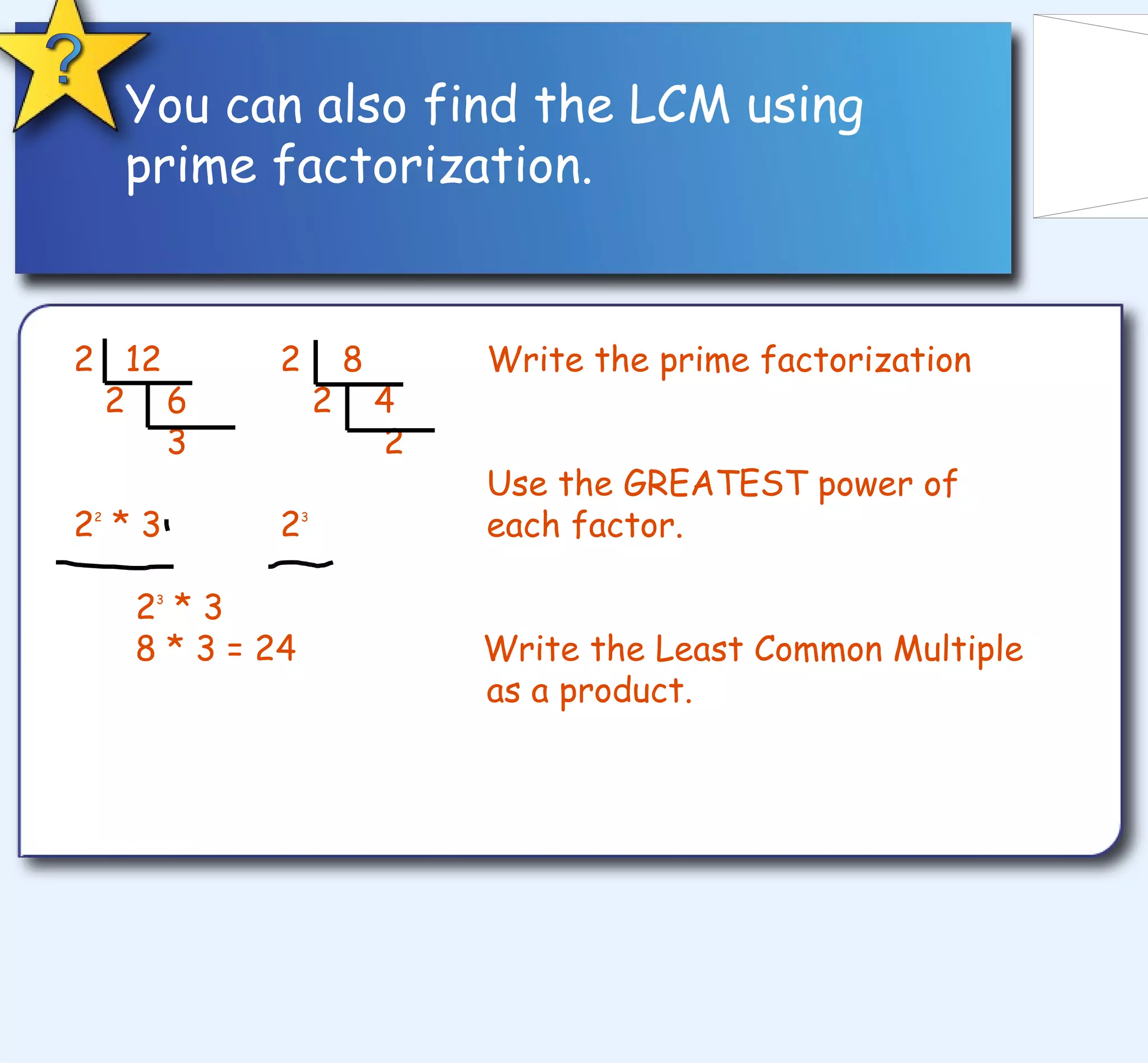 Ch. 5.1 - Least Common Multiple | PPT
