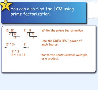 Ch. 5.1 - Least Common Multiple | PPT