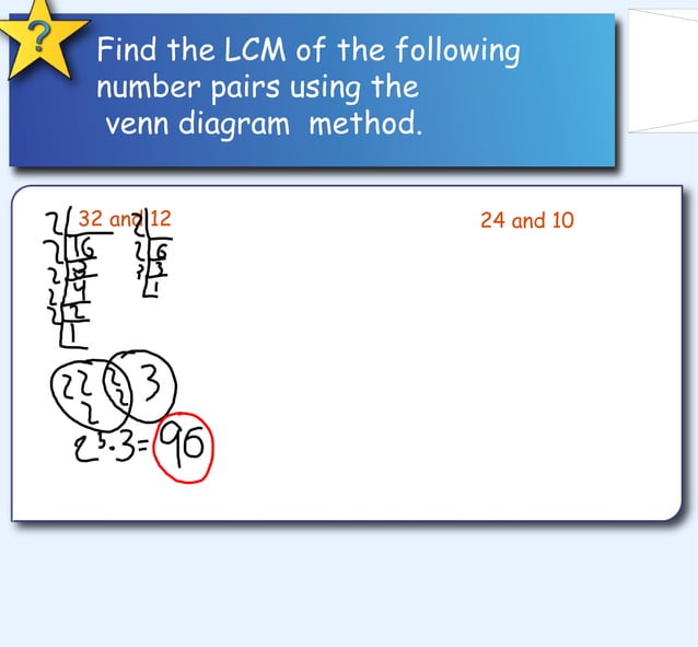 Ch. 5.1 - Least Common Multiple | PPT