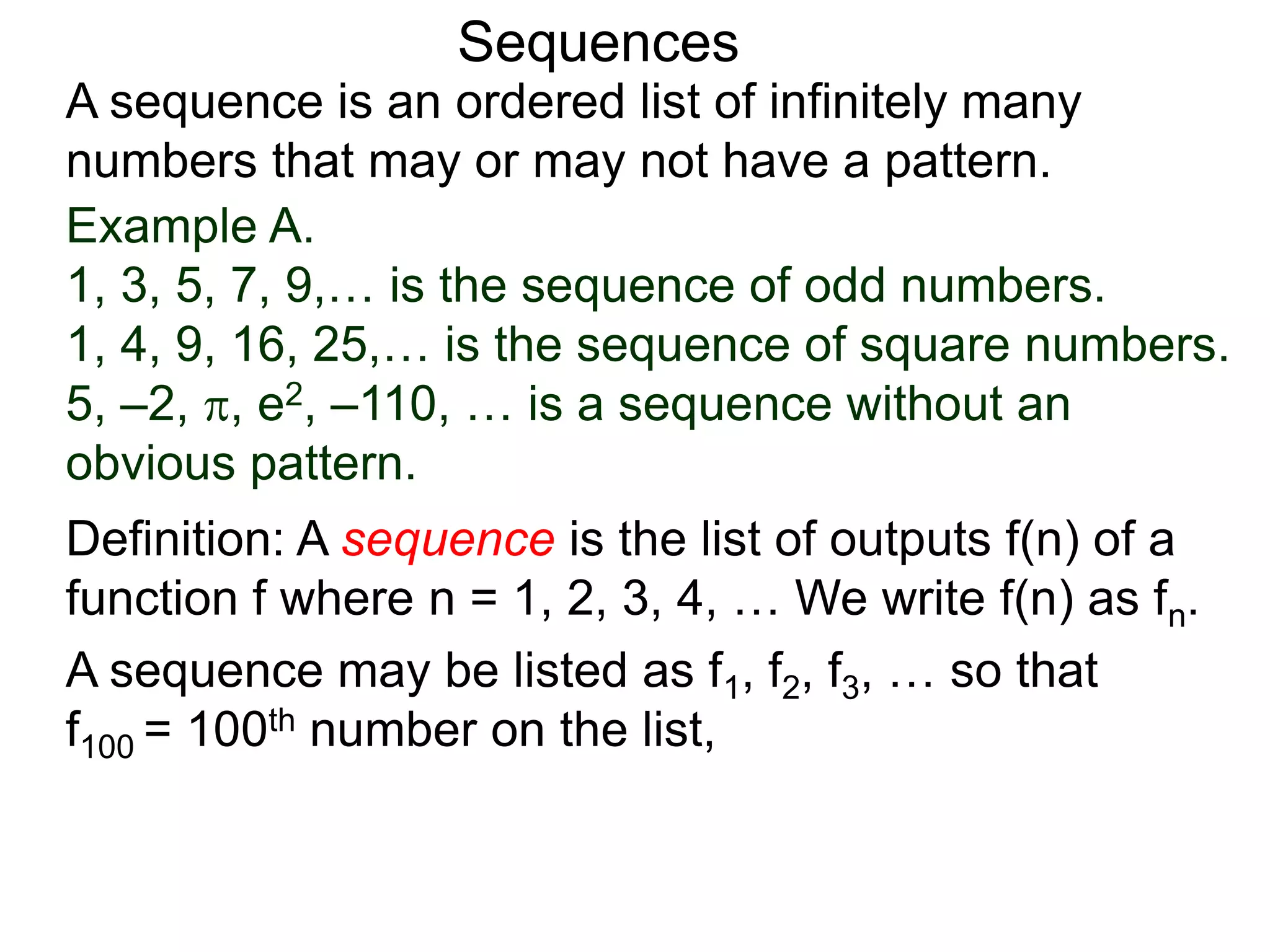 5.1 sequences and summation notation | PPTX