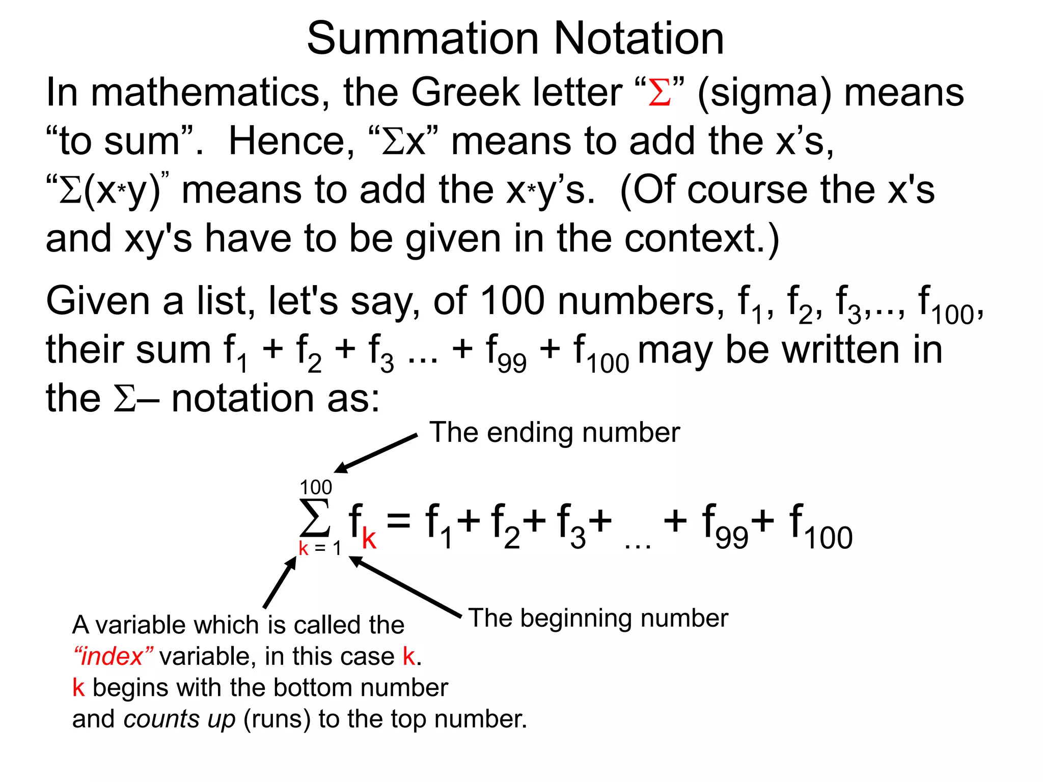 5.1 sequences and summation notation | PPTX | Science