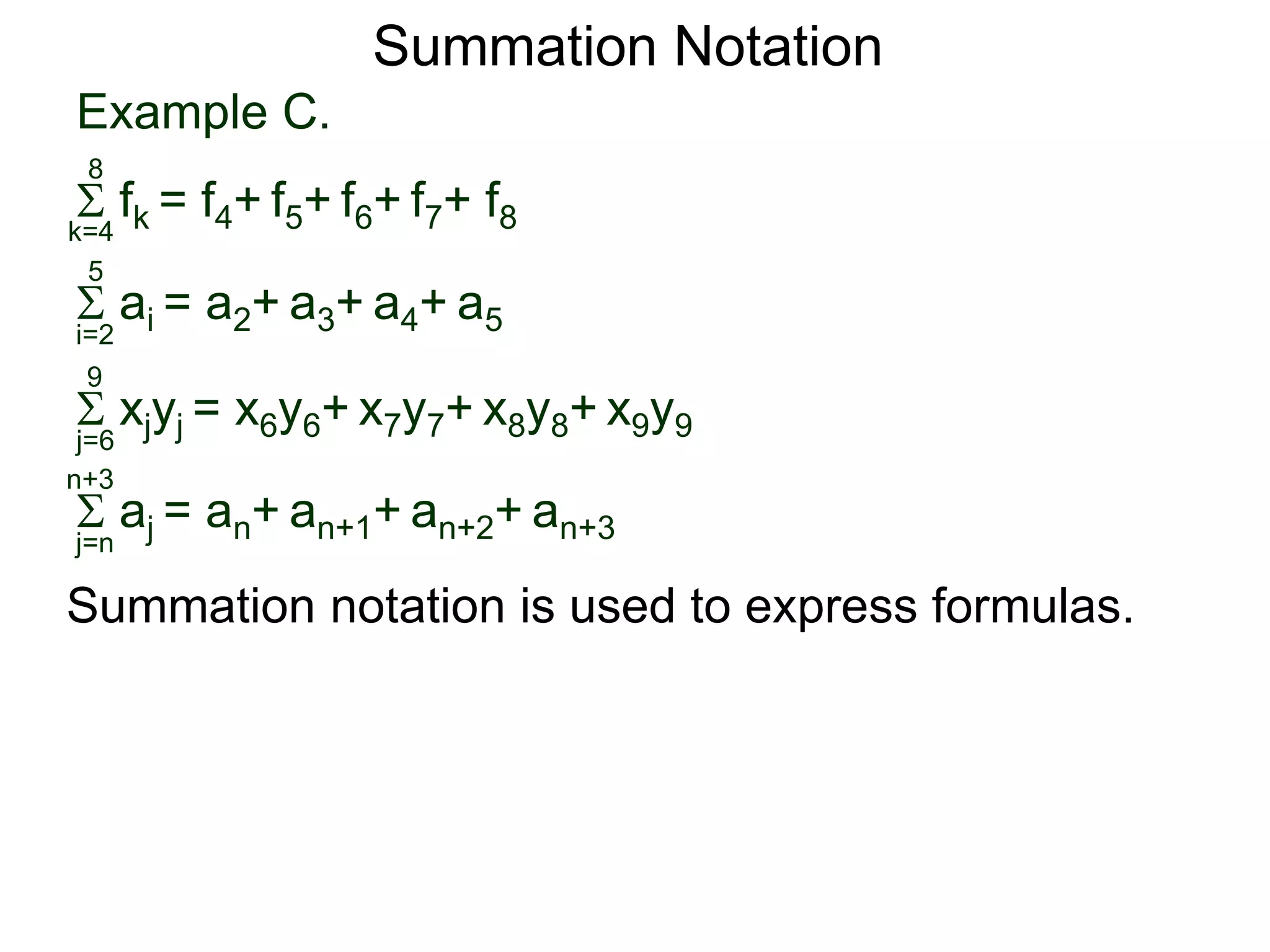 5.1 sequences and summation notation | PPTX | Science