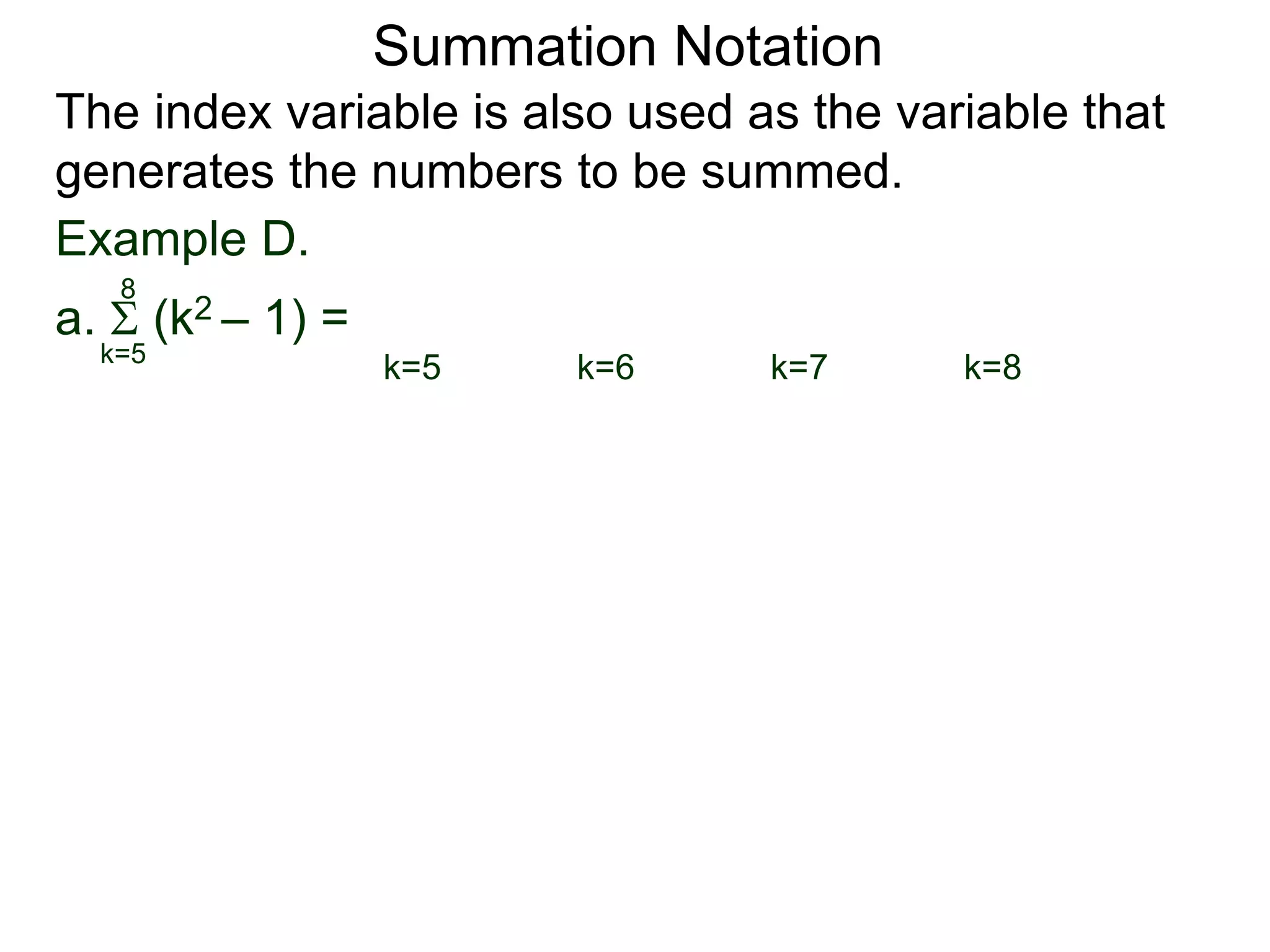 5.1 sequences and summation notation | PPT