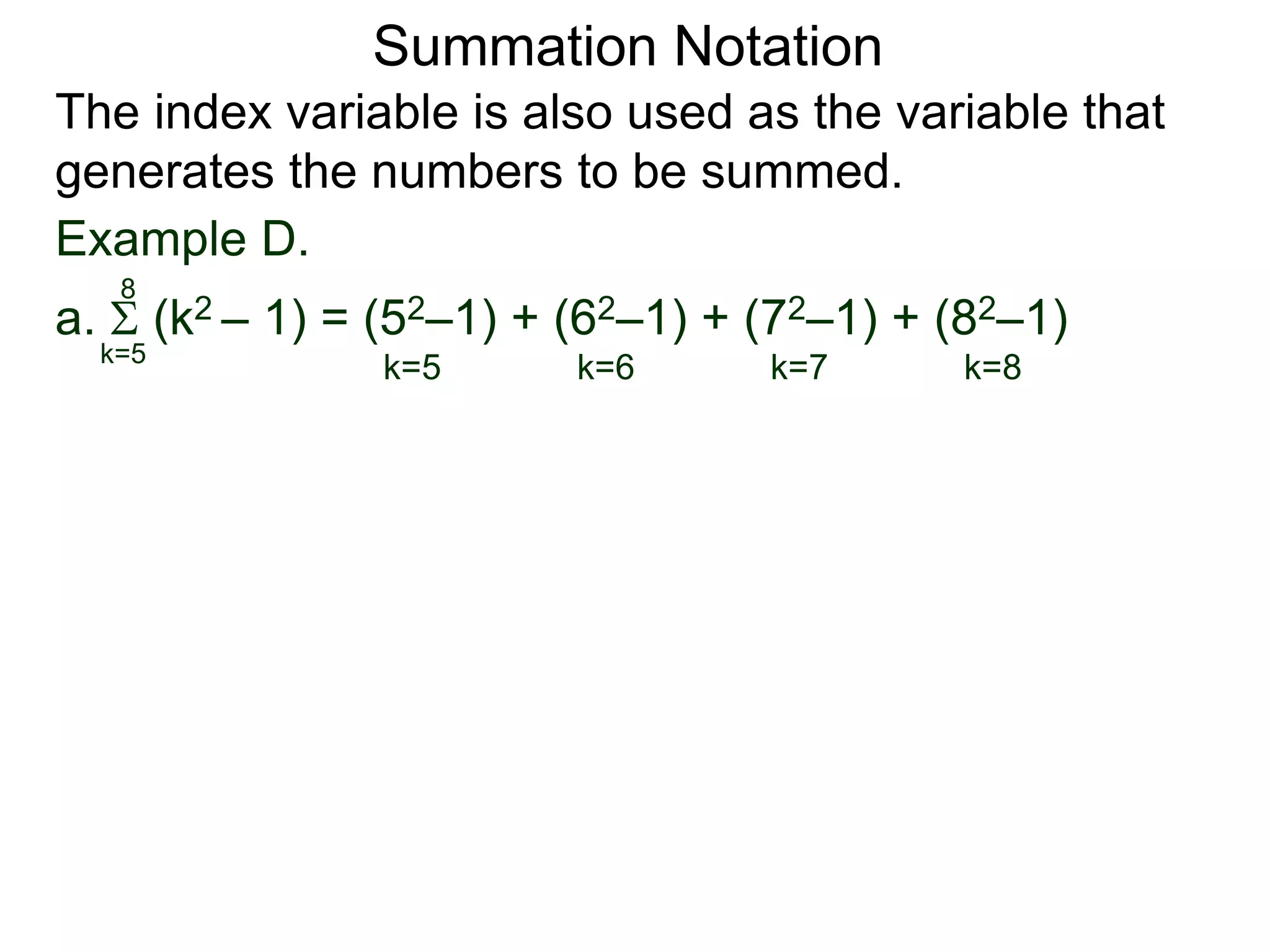 5.1 sequences and summation notation | PPTX | Science
