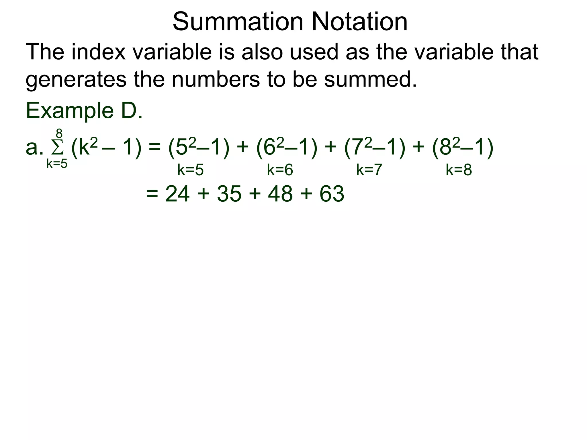 5.1 sequences and summation notation | PPTX | Science