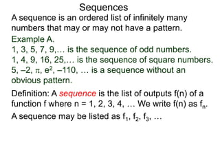 5.1 sequences and summation notation | PPTX