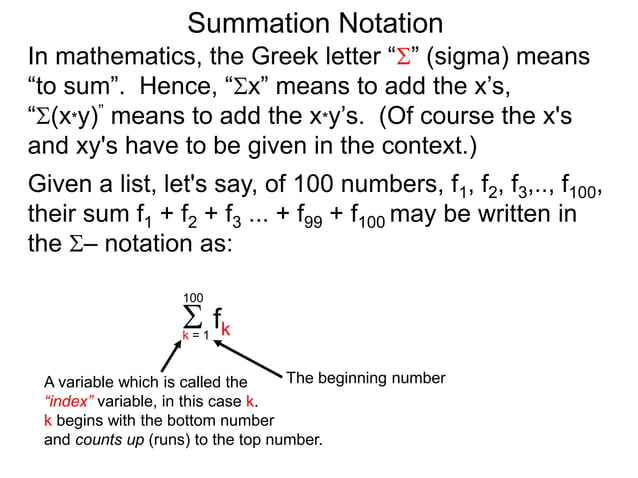 5.1 sequences and summation notation | PPTX | Science