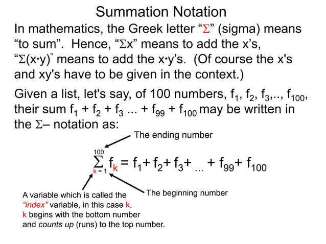 5.1 sequences and summation notation | PPTX | Science