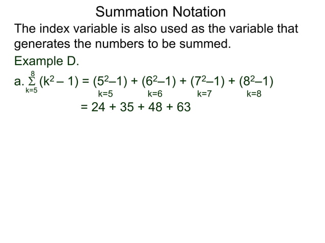 5.1 sequences and summation notation | PPTX | Science