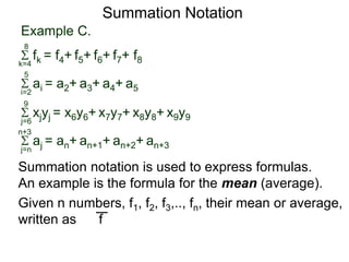 Summation Notation Examples