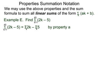 Summation Properties
