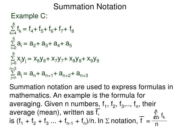 5.1 sequences and summation notation