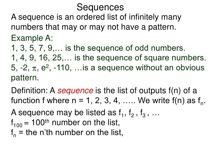 5.1 sequences and summation notation