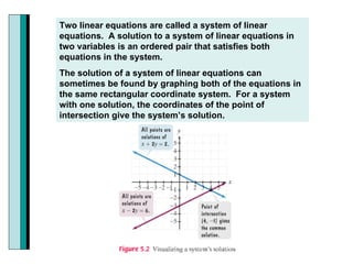 5 1 Systems Of Linear Equat Two Var | PPT