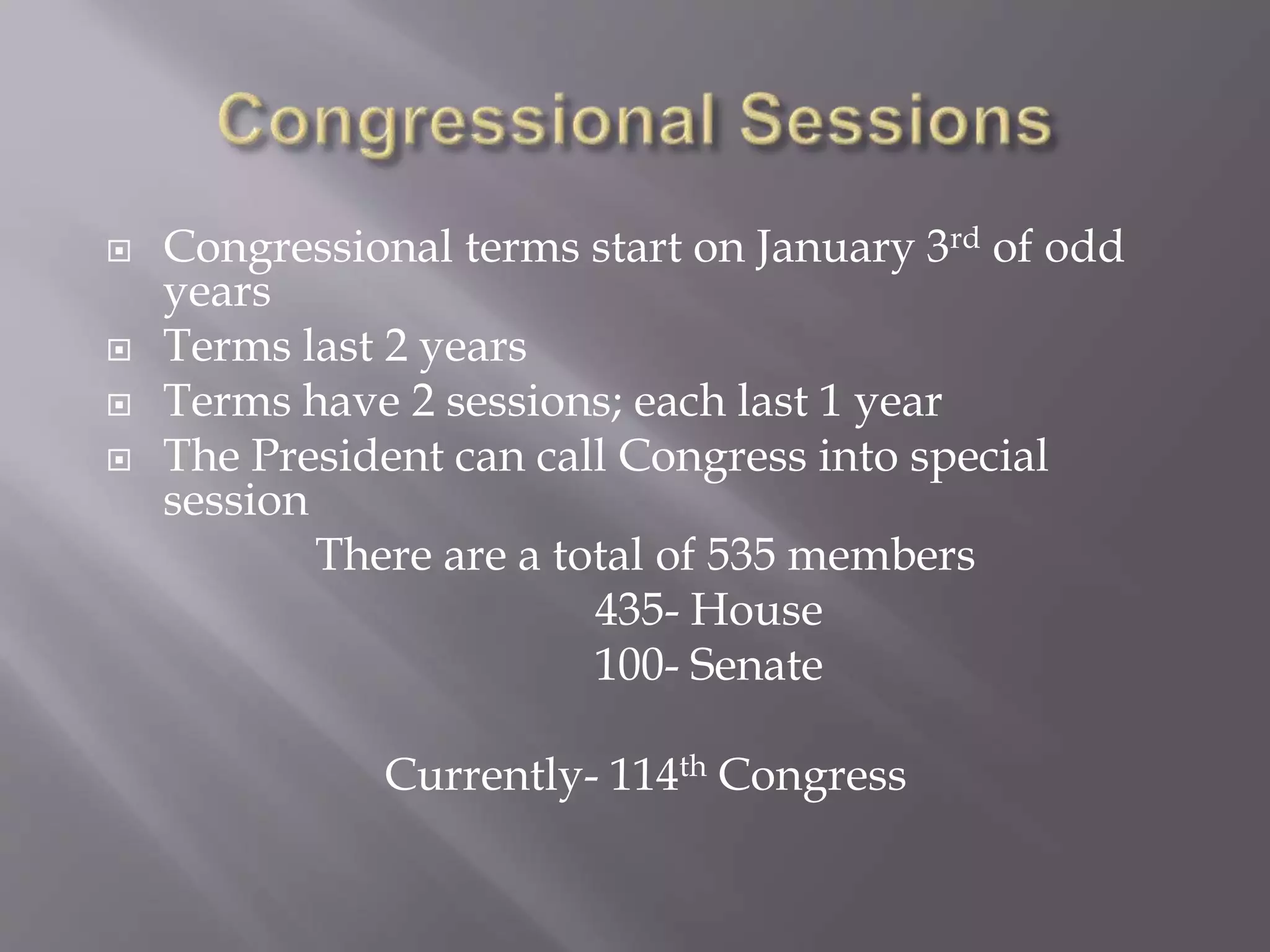 5 1 the organization of congress | PPTX