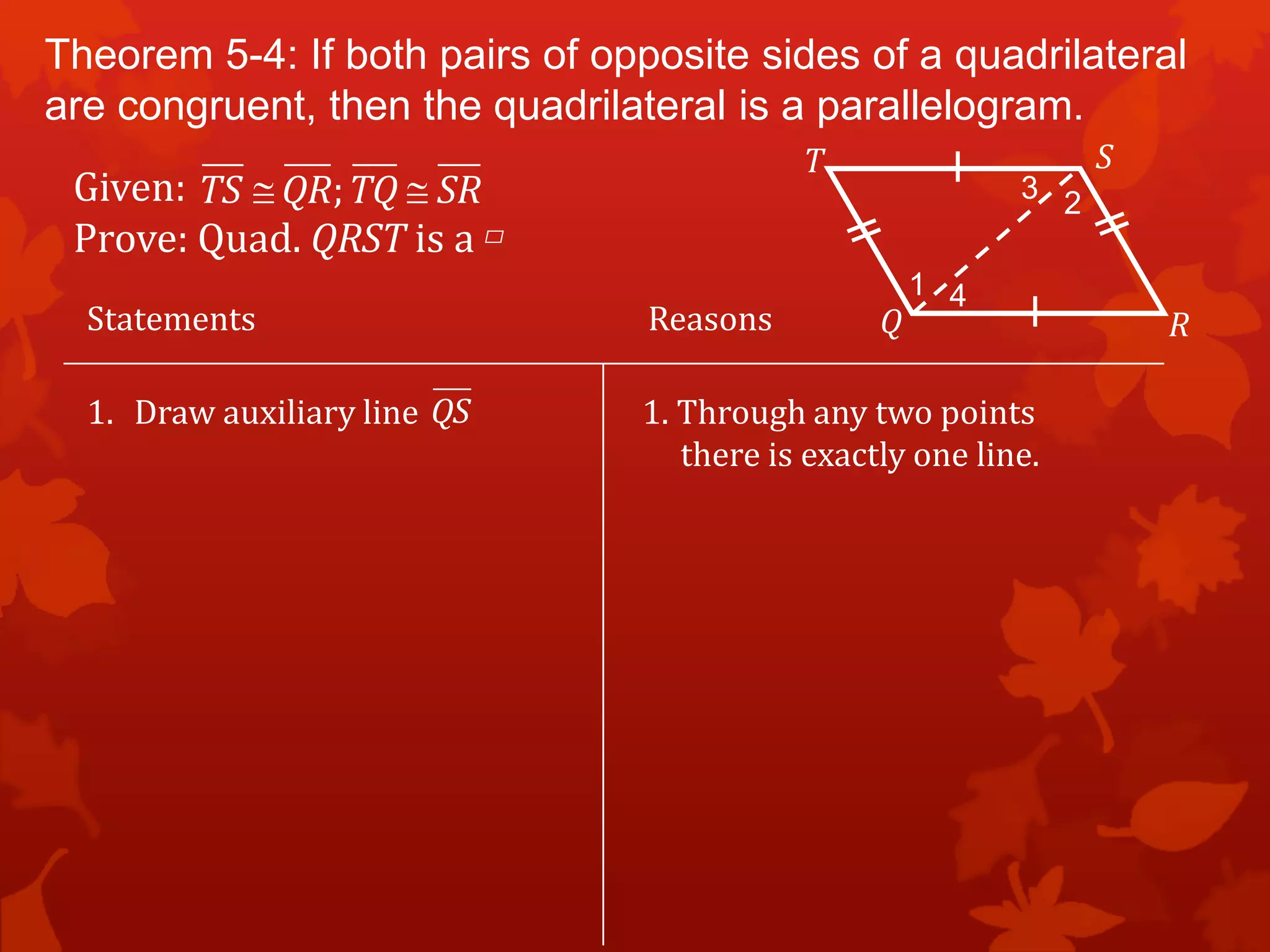 5 2 Prove quadrilaterals are parallelograms | PPT