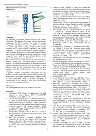 Proximal Humerus Fractures | PDF