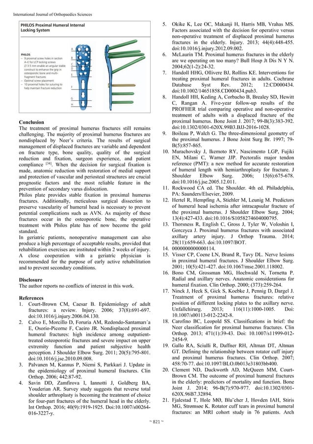 Proximal Humerus Fractures | PDF