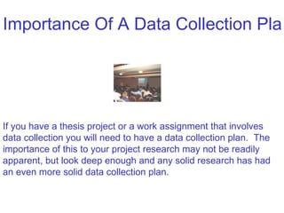Importance Of A Data Collection Plan | PPT