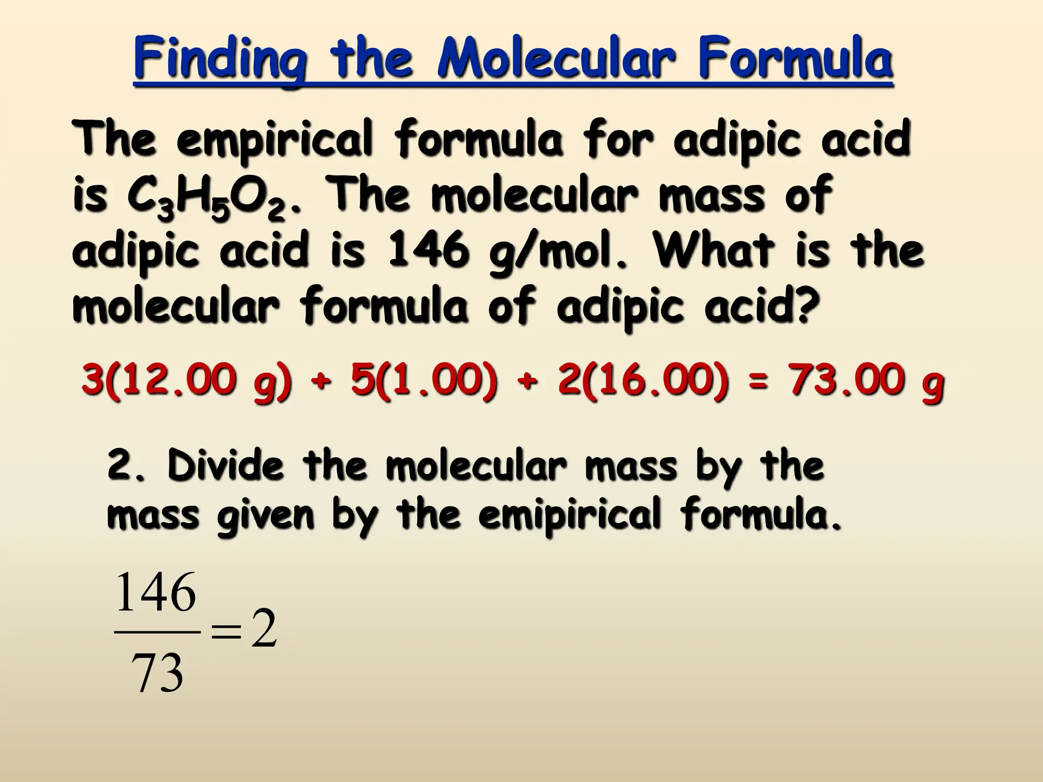Percent composition ppt. Empirical and Molecular Formula | PPSX