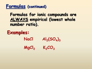 Percent composition ppt. Empirical and Molecular Formula | PPSX