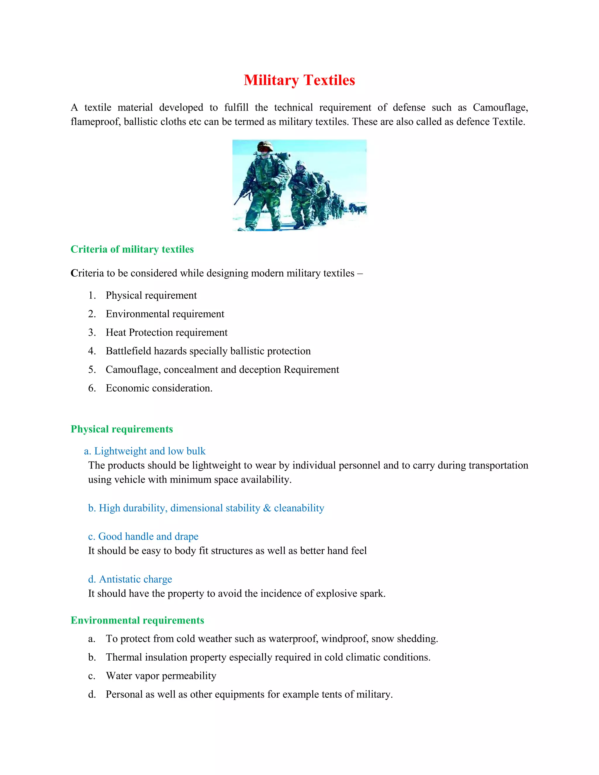 military textiles | PDF