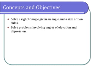 5.4 Solving Right Triangles | PDF