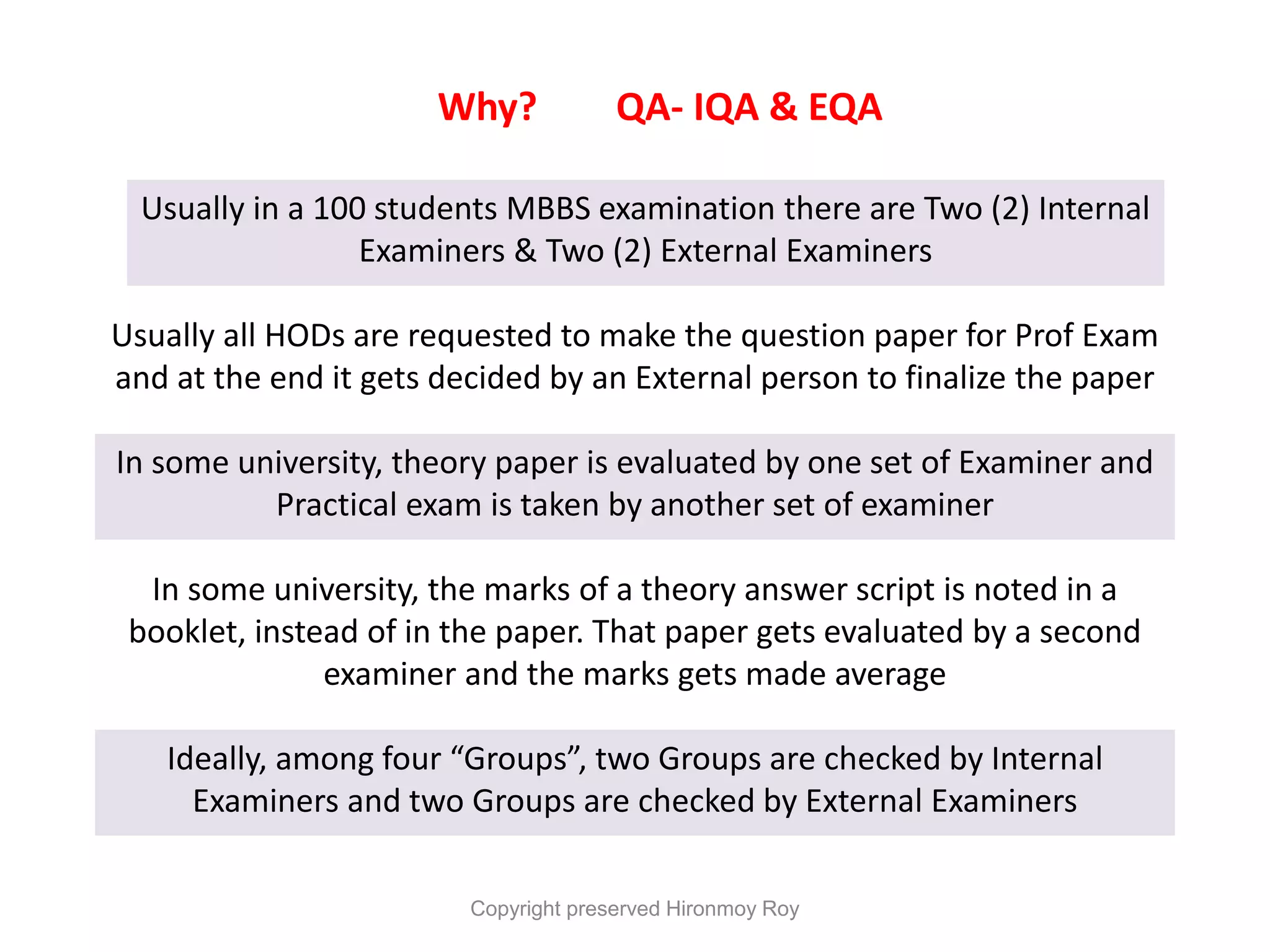 ASSESSMENT -PLANNING, QUALITY ASSURANCE, MEQ, SAQ, MCQ | PPT