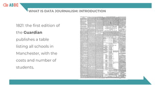 ASOCEU - Lesson 2 - Data Journalism Part One (slides) | PPTX