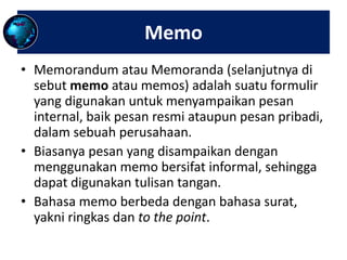 Model dan Jenis-jenis Surat _ Materi "Correspondence Training" | PPTX