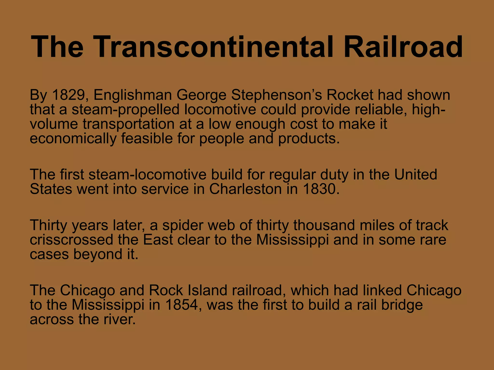 Transcontinental Railroad | PPT
