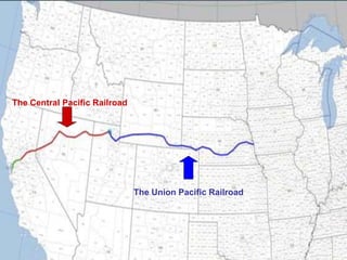 Transcontinental Railroad Map For Kids