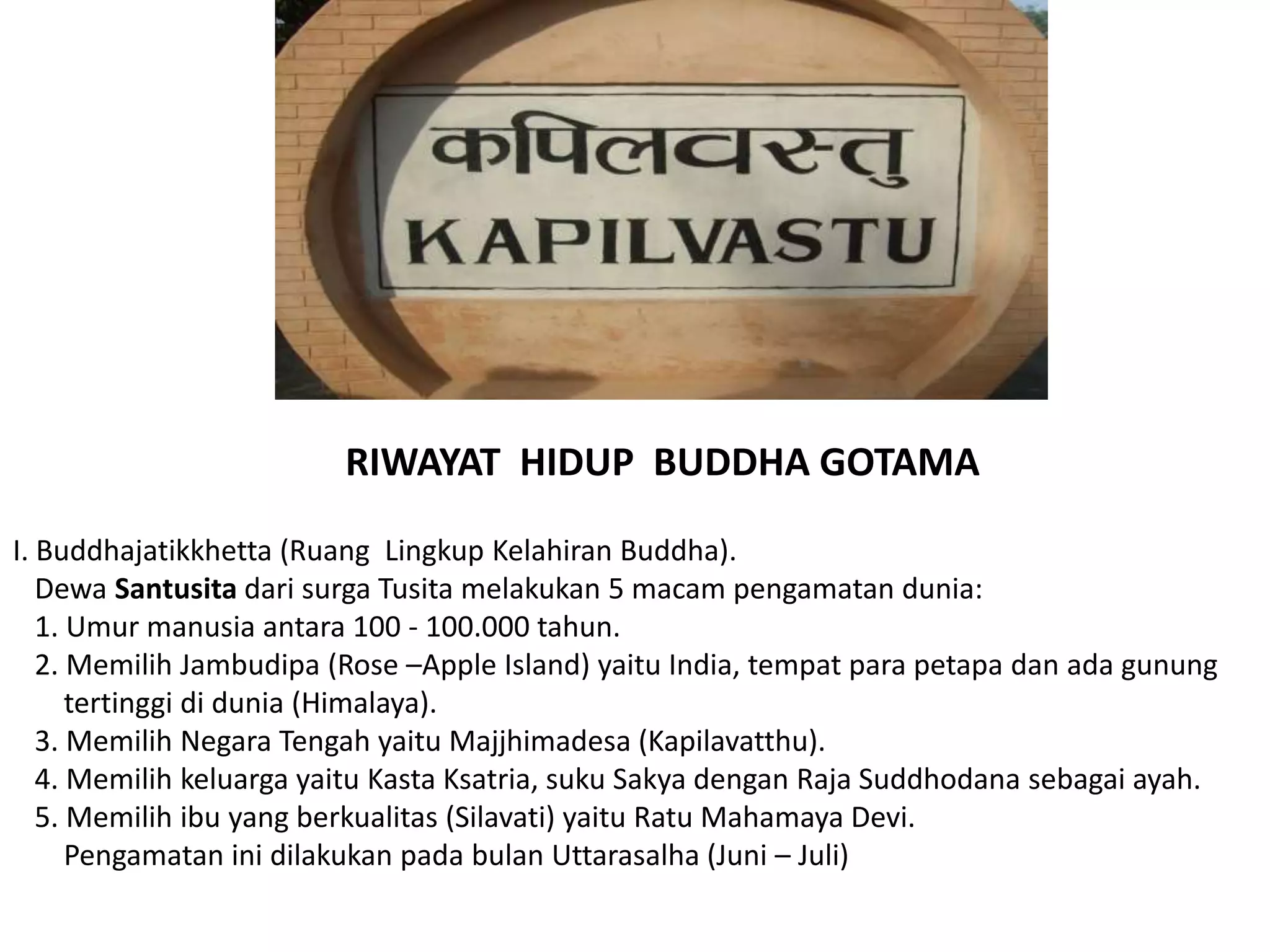 riwayat hidup buddha gotama | PPTX