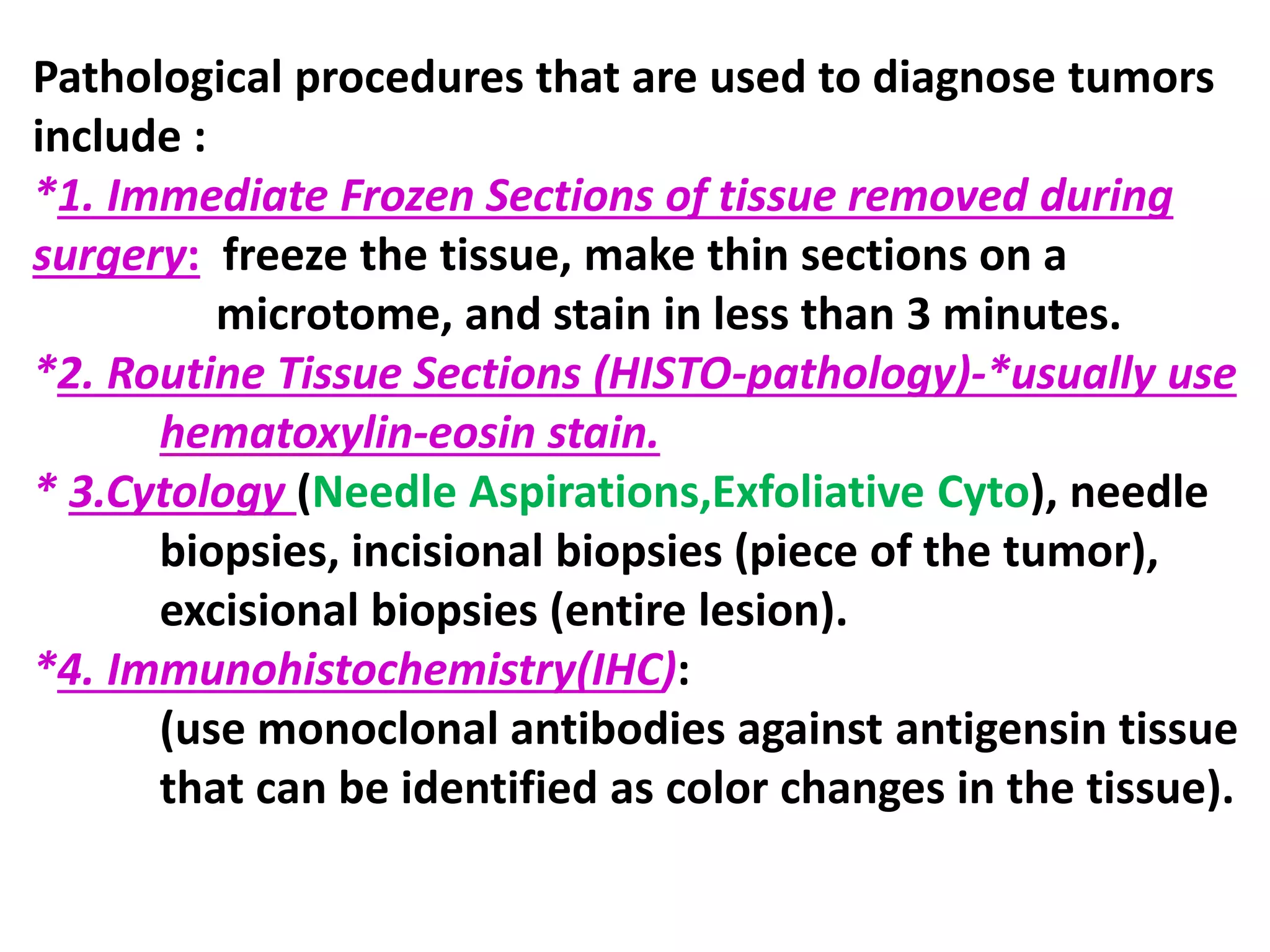 lab diagnosis of neoplasm or tumours | PPTX