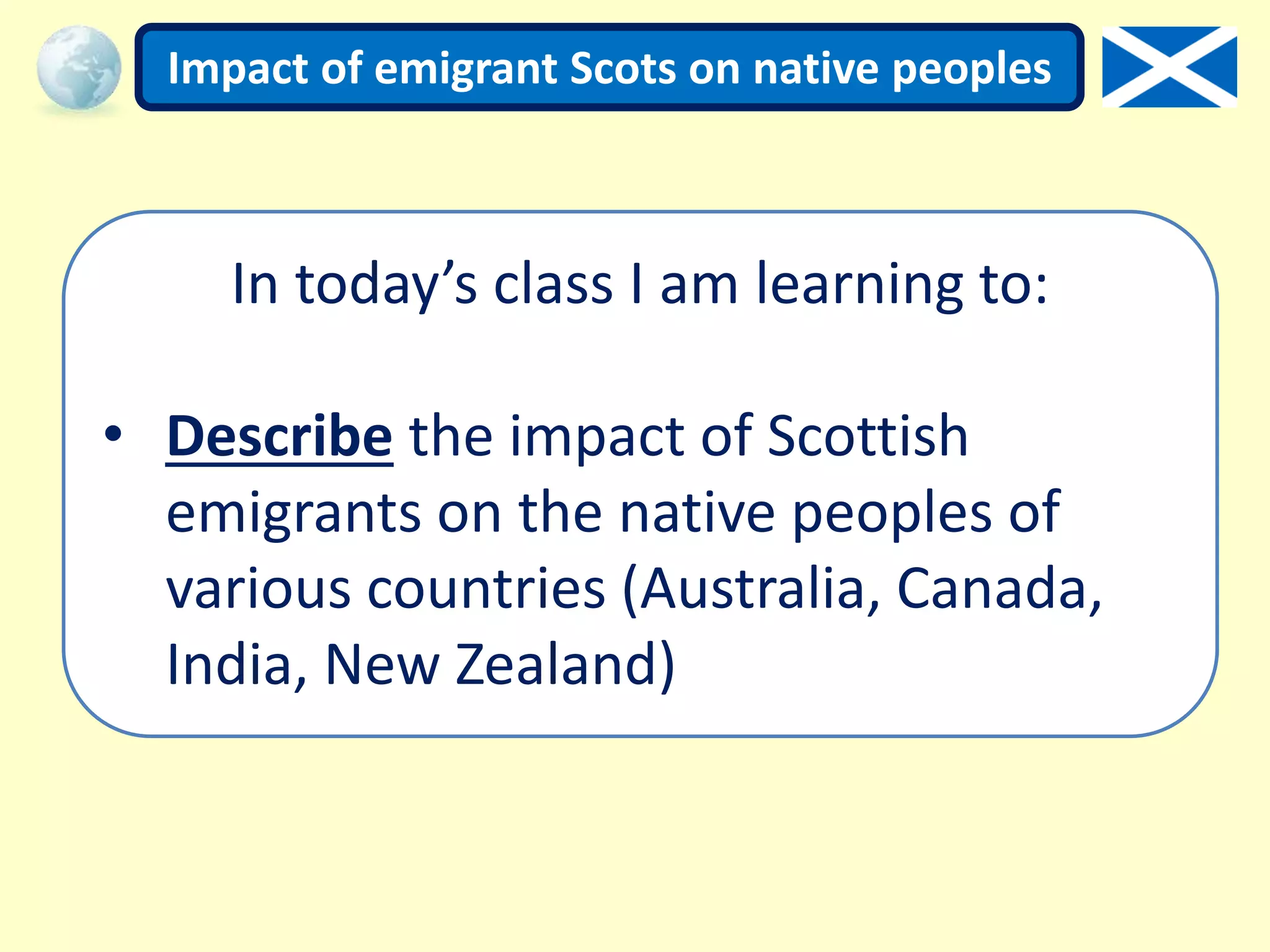 higher migration and empire - impact of scots on native peoples (by ...