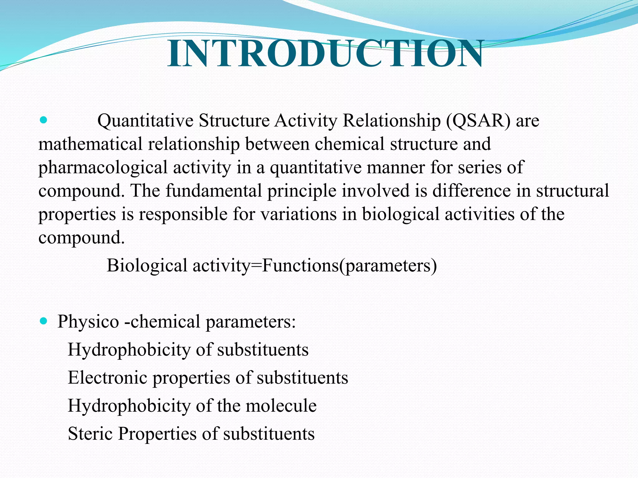 Quantitative Structure Activity Relationship Pptx