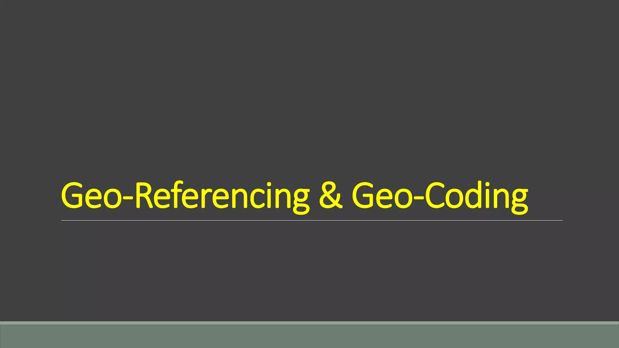 Geo referencing by Mashhood Arif | PPTX