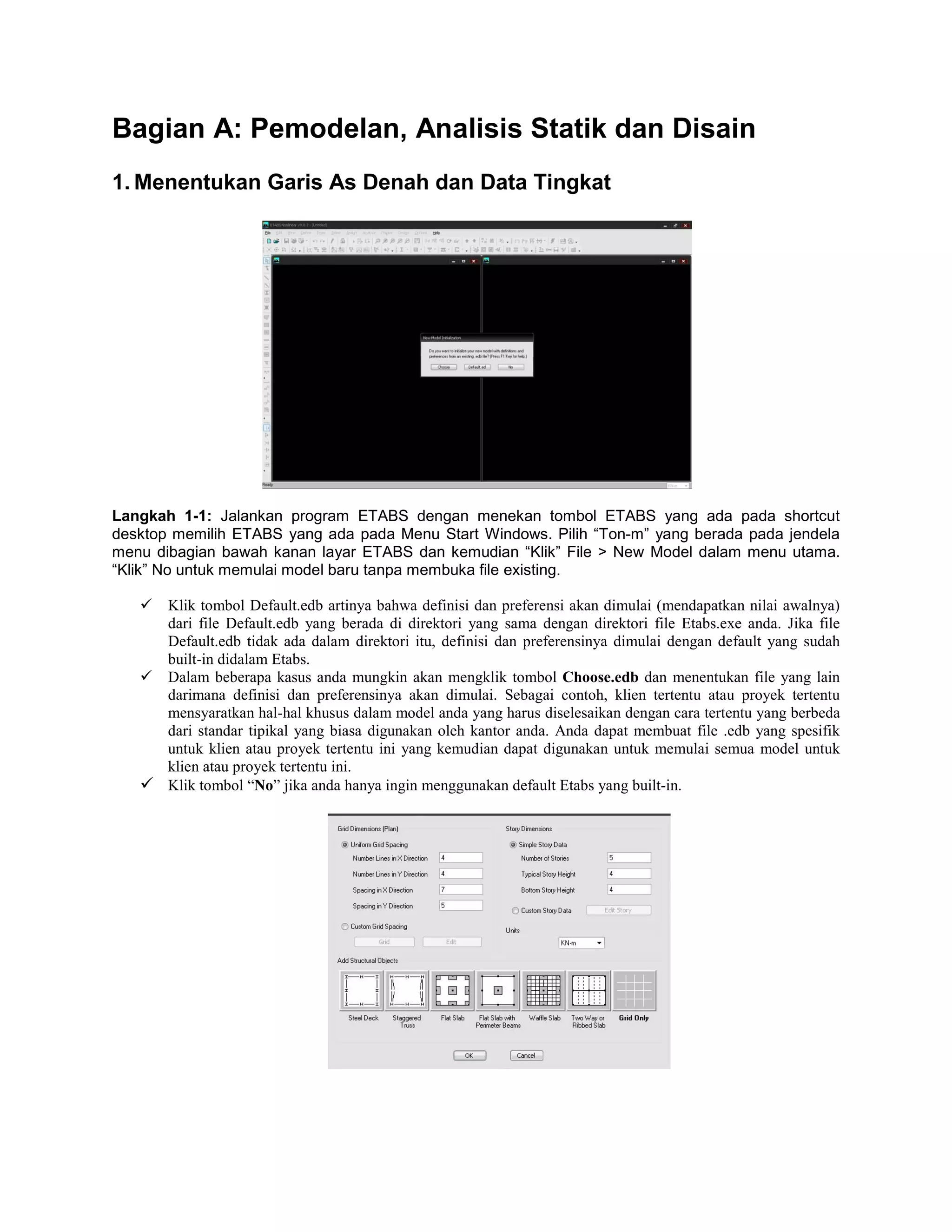 5. modul pelatihan etabs | PDF