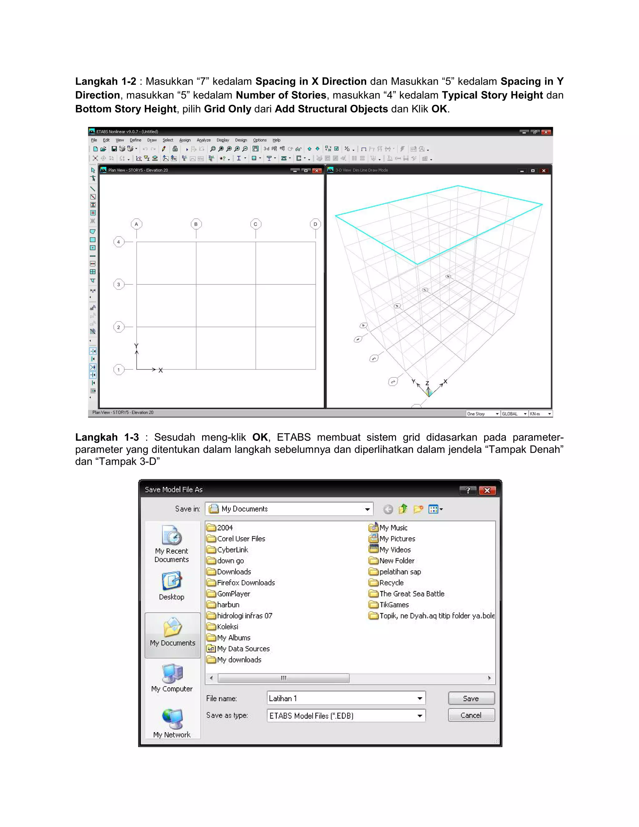 5. modul pelatihan etabs | PDF