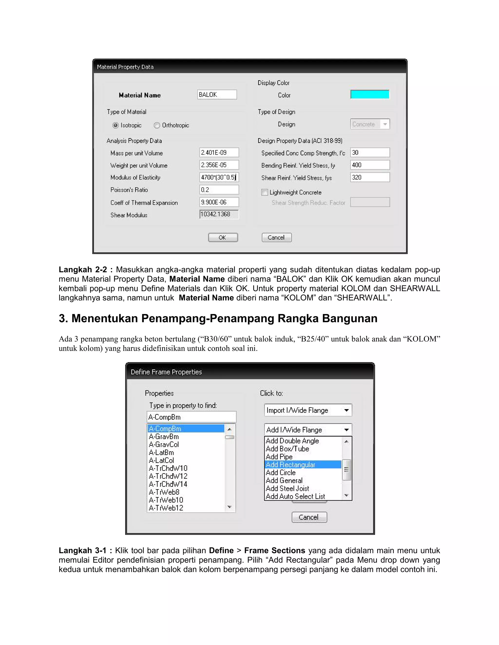 5. modul pelatihan etabs | PDF