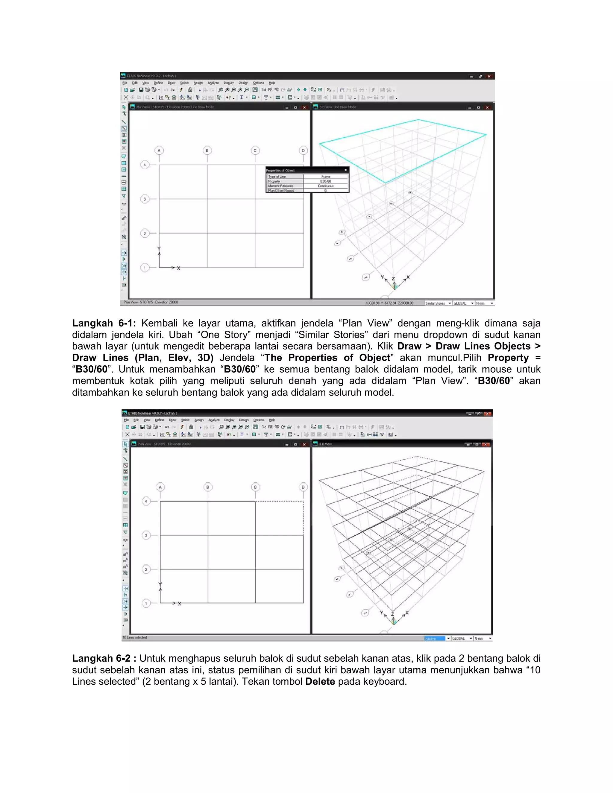 5. modul pelatihan etabs | PDF