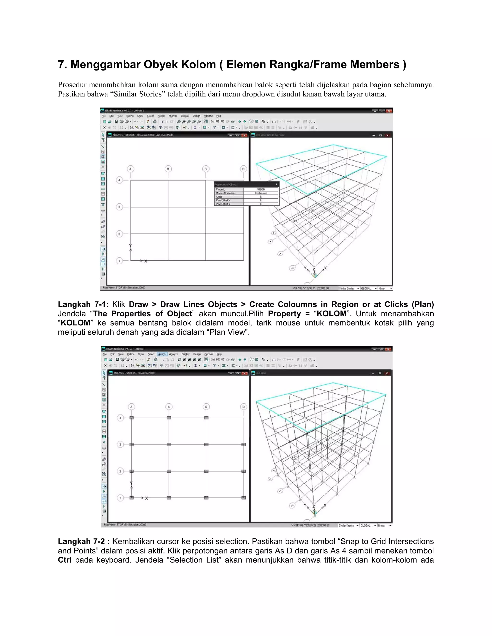 5. modul pelatihan etabs | PDF