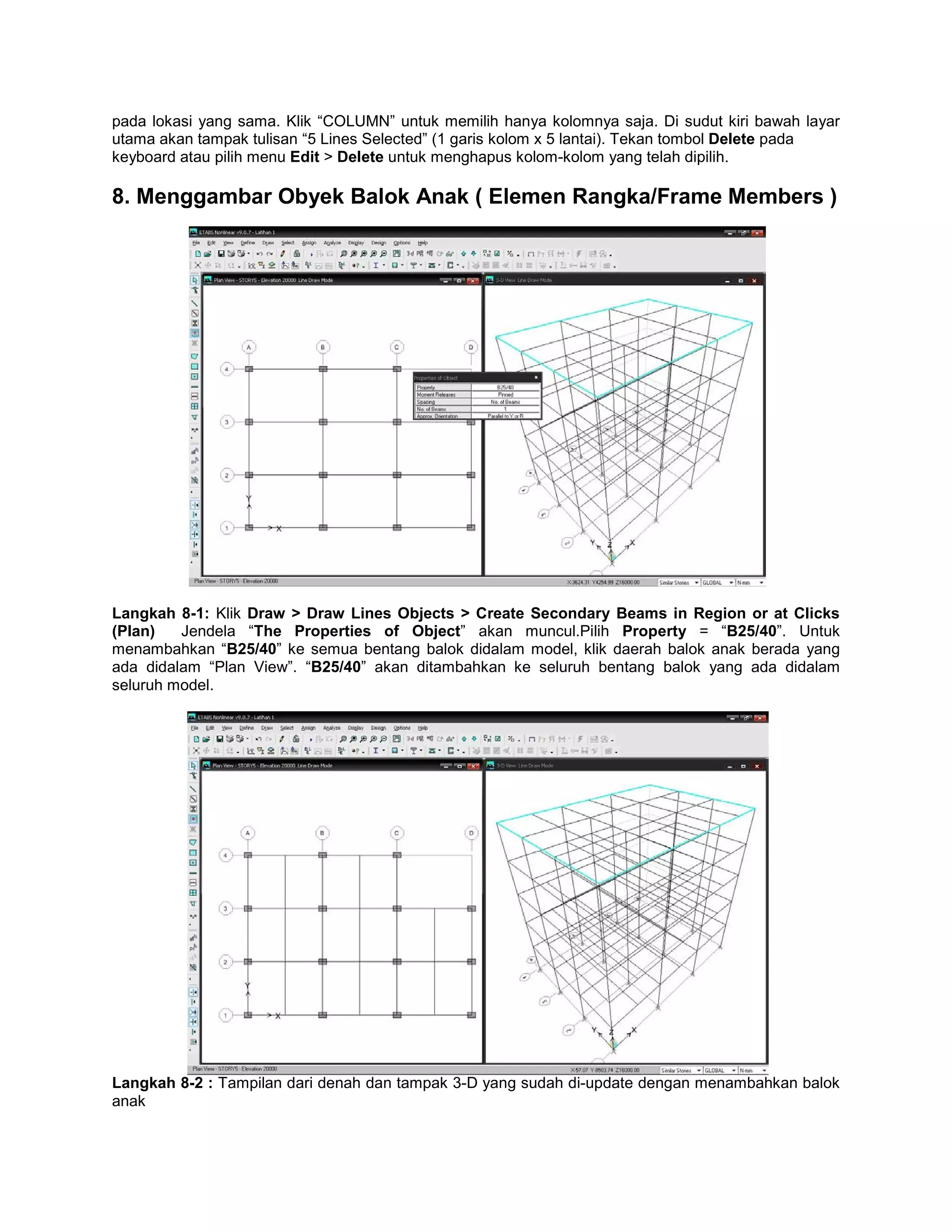 5. modul pelatihan etabs | PDF