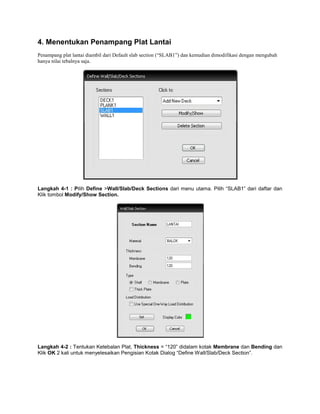 5. modul pelatihan etabs | PDF