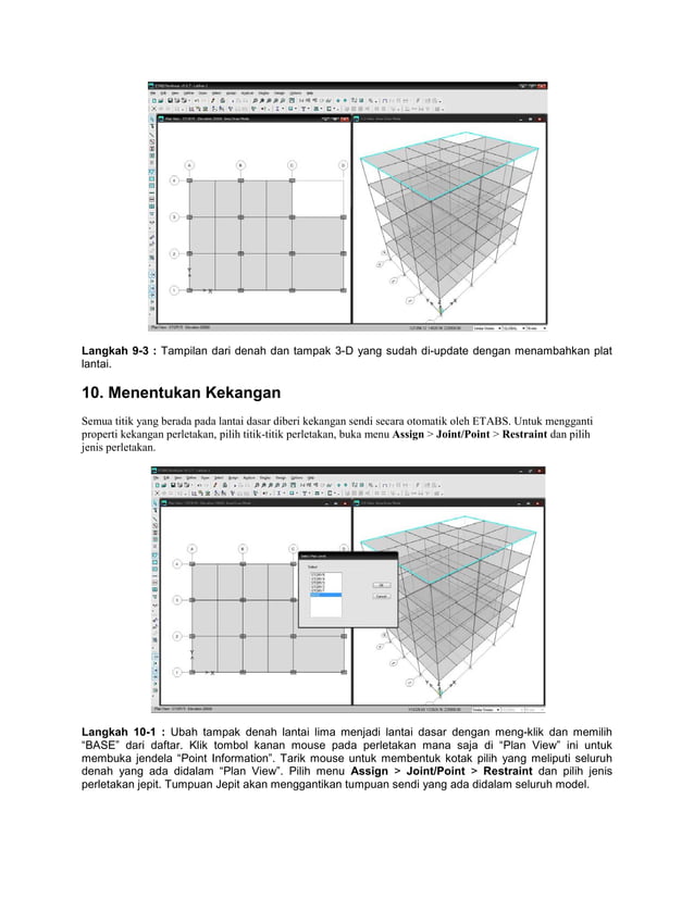 5. modul pelatihan etabs | PDF