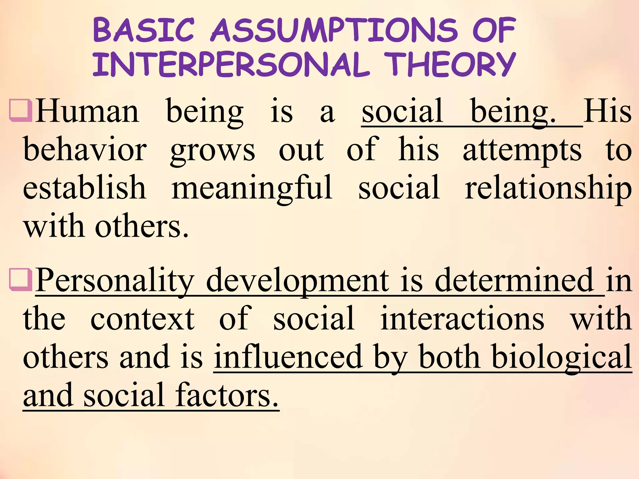 Interpersonal model & Behavior model | PPTX