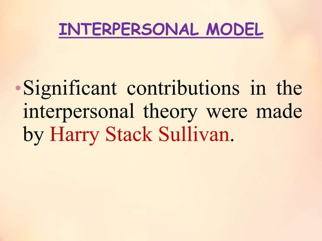 Interpersonal model & Behavior model | PPTX | Parenting Babies and ...