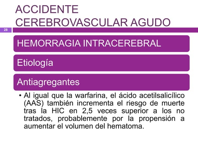 5. accidente cerebrovascular hemorragico | PPTX