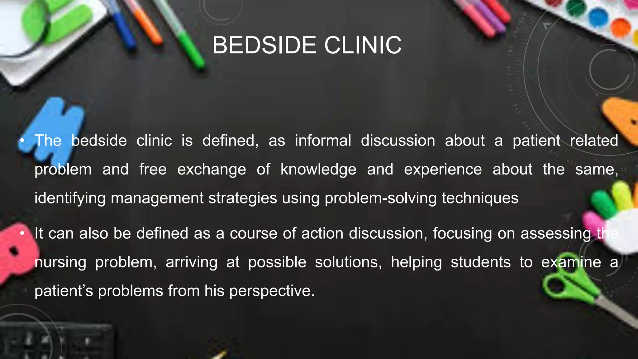 methods of teaching part 7 bedside clinic , conference (individual ...